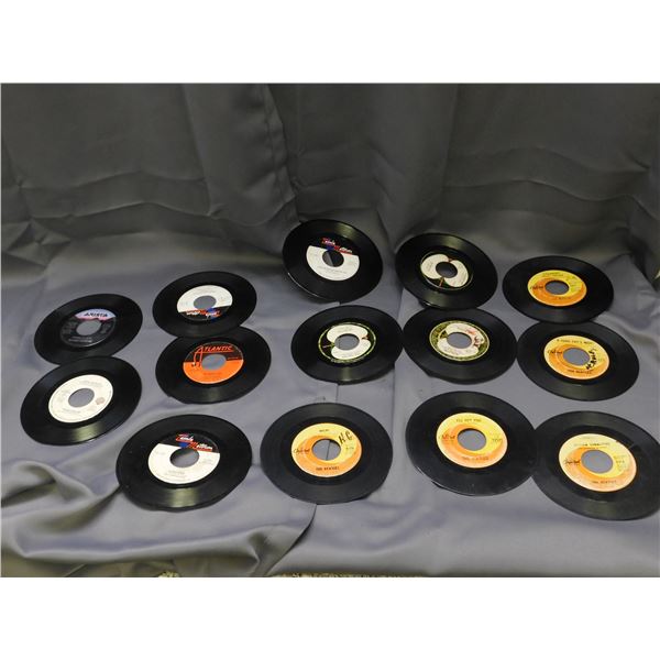 Lot of 14 Vinyl Records 45s 8 from The Beatles, Motown, David Lee Ross,