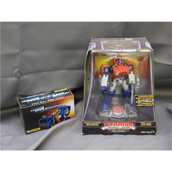 Lot of 2 Transformers Titanium Series Die Cast Optimus Prime and Mini ...