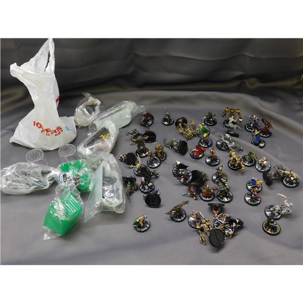Bin of 50+ Mage Knight Minifigs Tabletop RPG