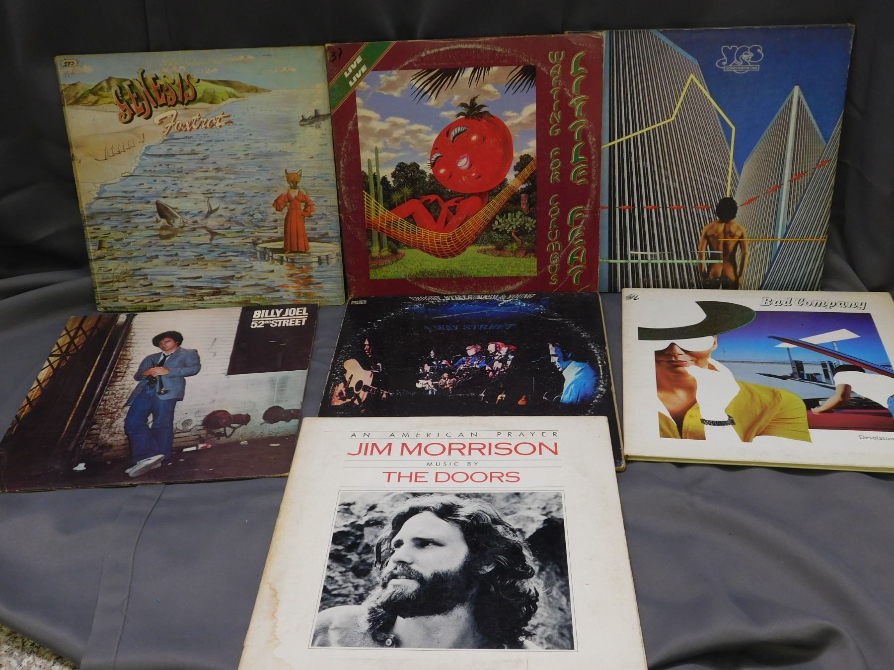 Lot of 7 US Pressing Rock LPs Vinyl Yes, The Doors, Billy Joel