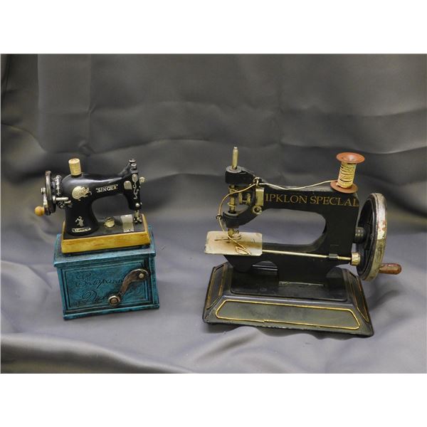Lot of 2 Piggy Banks Vintage Antique Style Singer Sewing Machines ...
