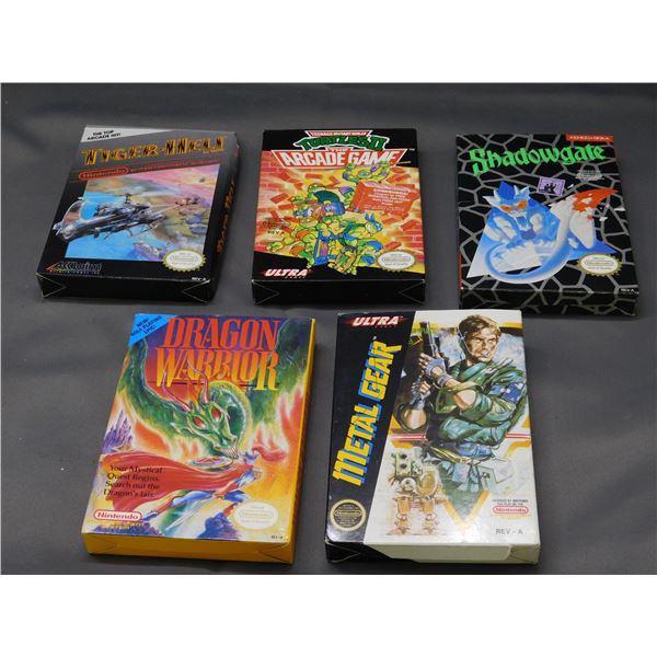 Lot of 5 Nintendo NES Video Game Boxes BOXES ONLY