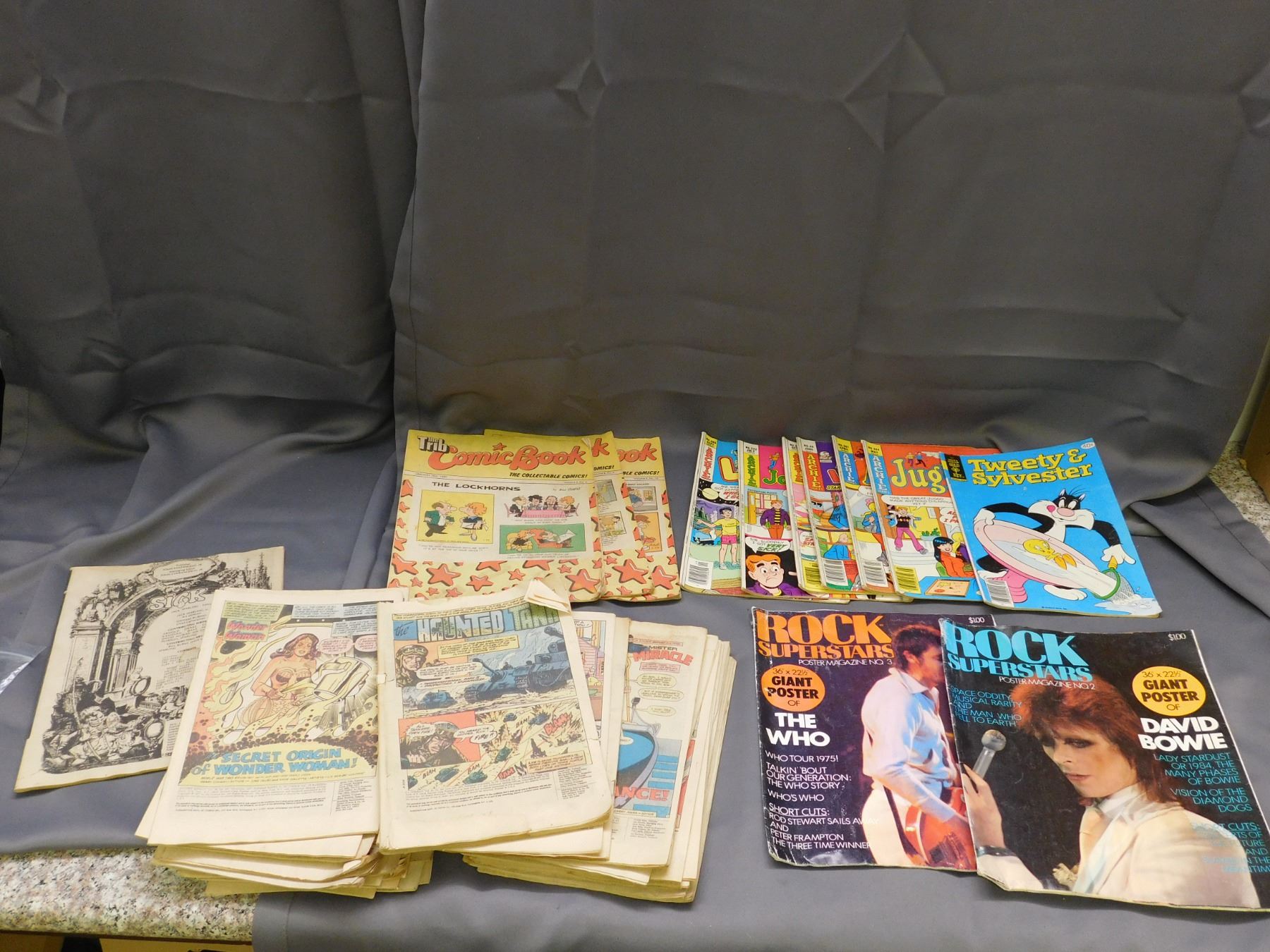 Lot of 38 Comics and Magazines Gold Key, Archie, The Trib, Misc Marvel ...