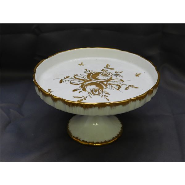 Porcelaine De France Hand Painted Cake Stand Dainty Dessert Server