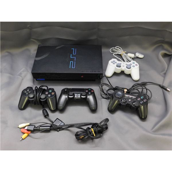 Playstation PARTS LOT PS2 Fat Console, Controller, PS1 Controller, PS4 ...