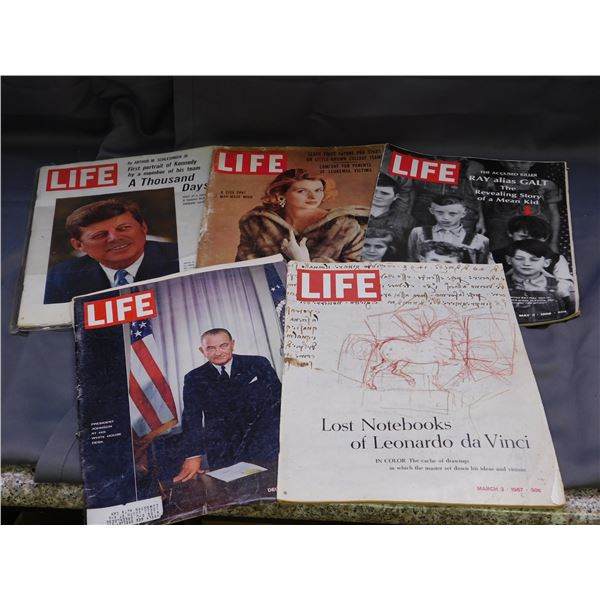 Lot of 5 Vintage Life Newspapers