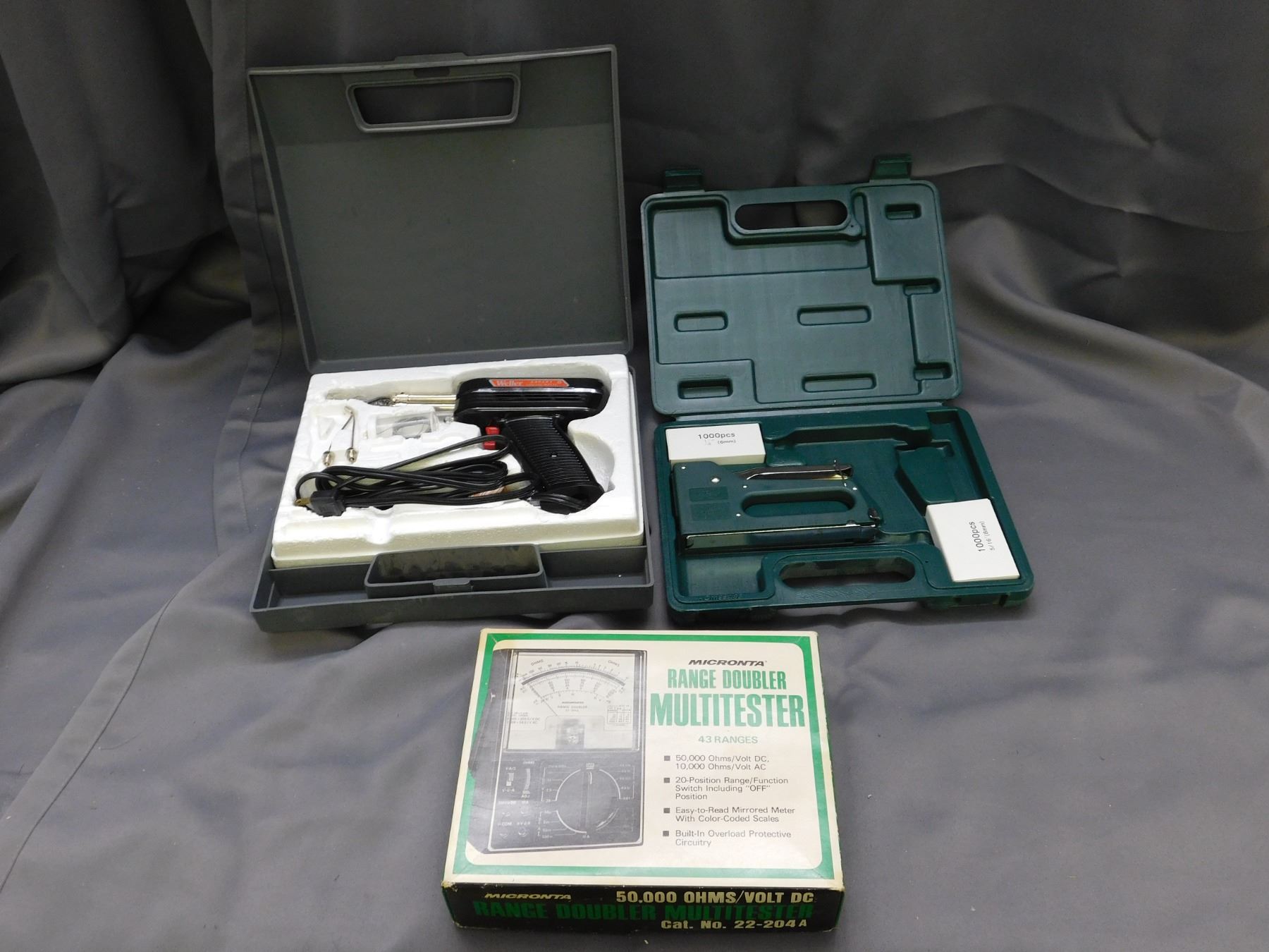 Lot of 3 Weller Soldering Kit, Range Doubler Multitester, Mastercraft ...