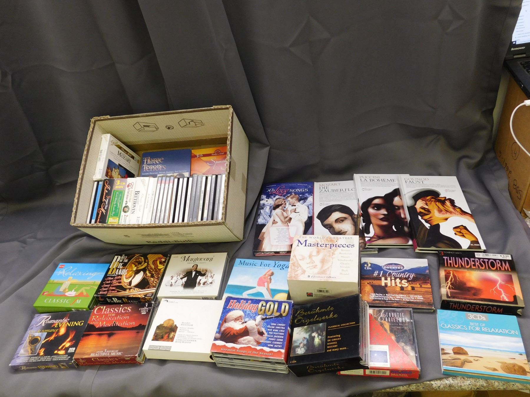 Large Lot of CD Box Sets Mostly Classical Holidays Easy Listening