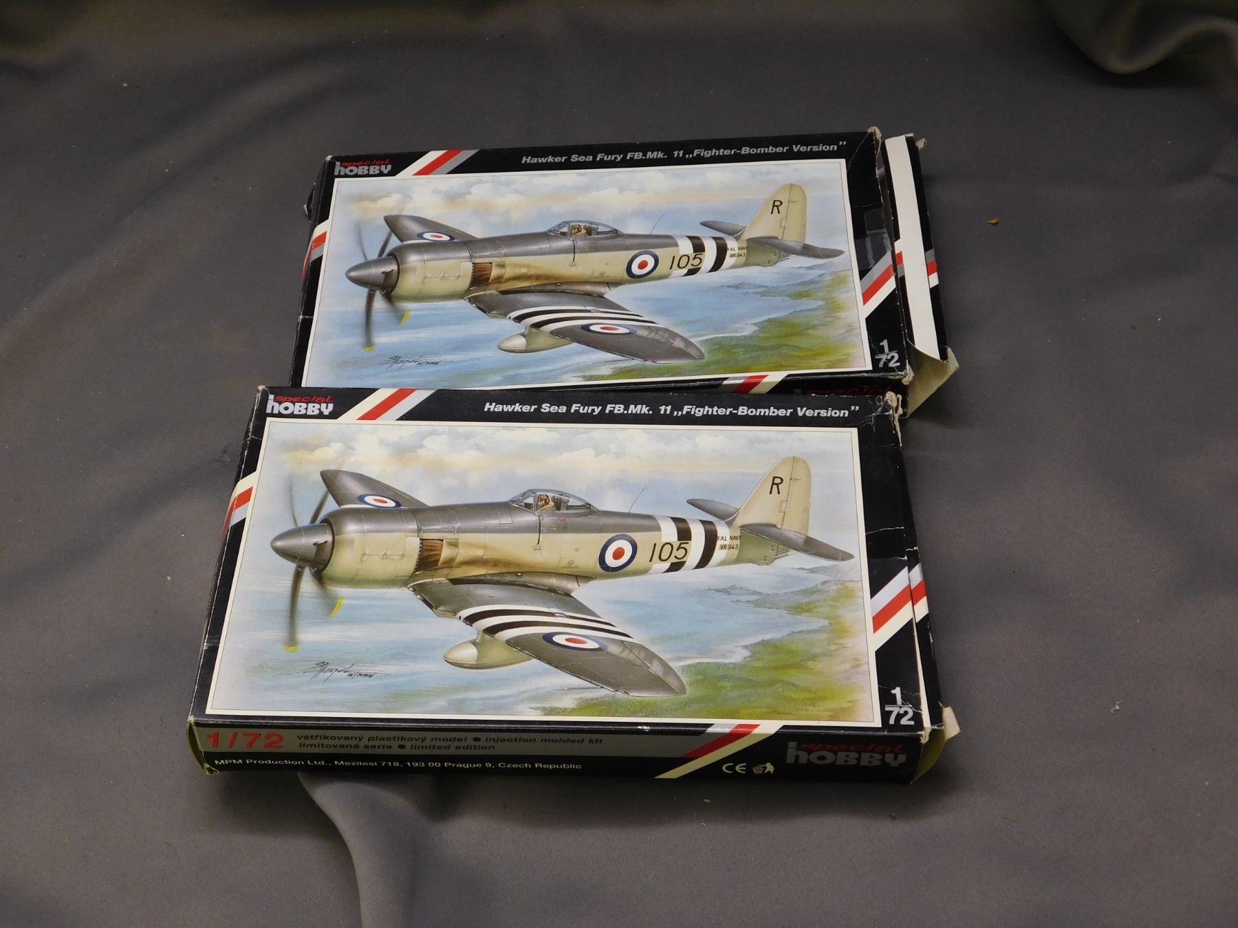 Lot of 2 Hawker Sea Fury FB Mk 11 Fighter Bomber Version Special Hobby ...