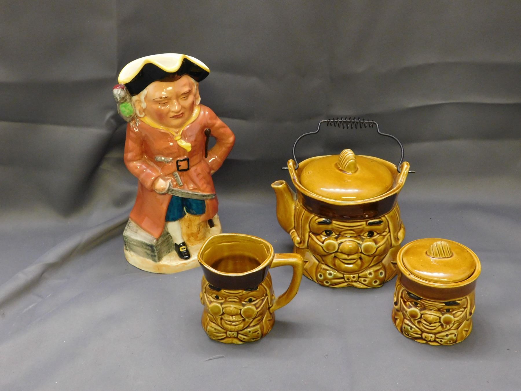 Made in Japan Benjamin Franklin Tea Pot Set and Pirate Pitcher