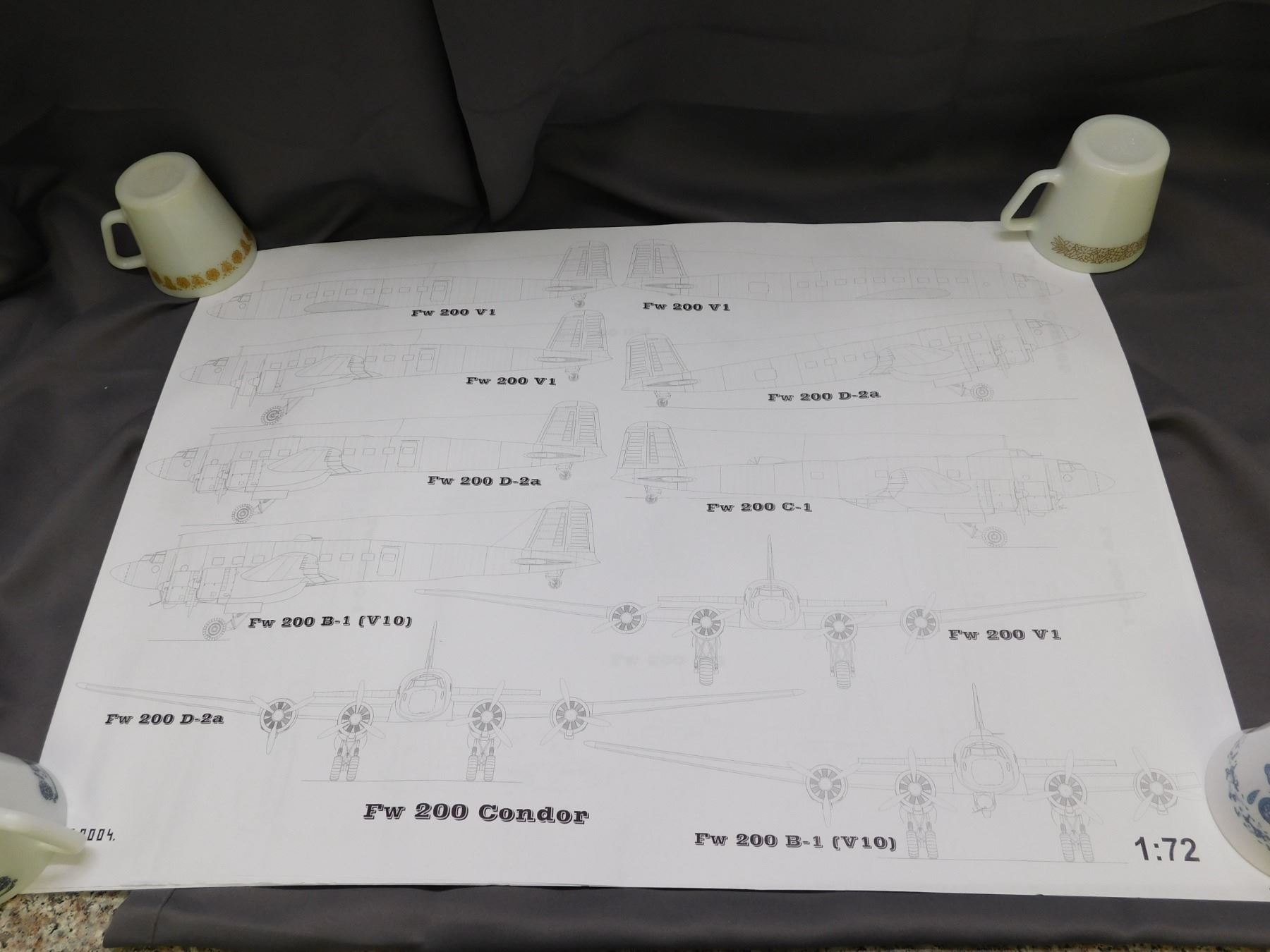 Lot of 9 Scaled Model Airplane Drawings AVRO Aero Poster