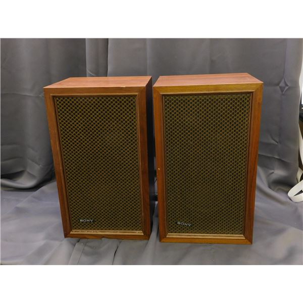 Sony SS-610 Made in Japan Bookshelf Speakers Wood Style