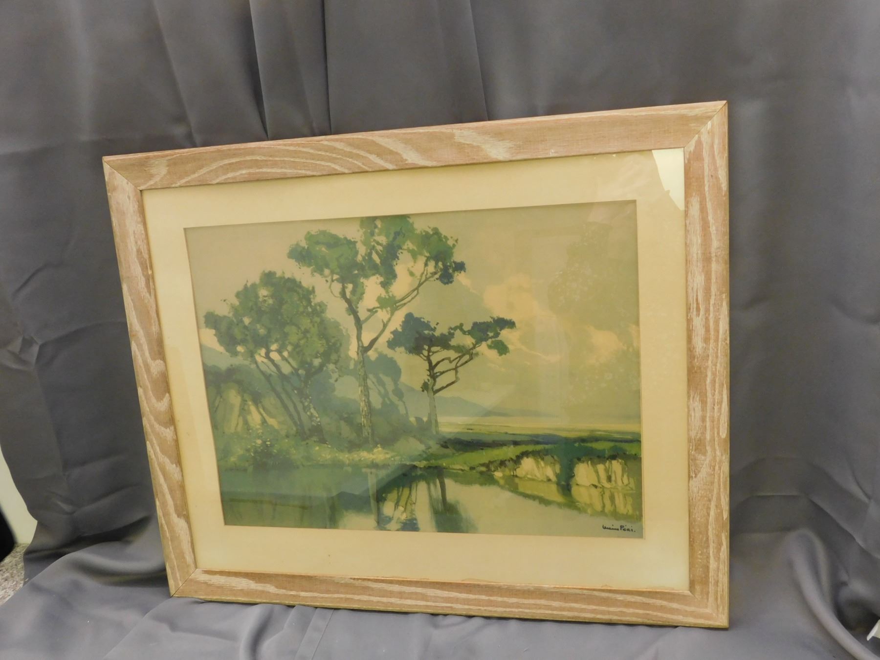 French Art-Deco Landscape Artist Born 1880 1948 Lucien Peri Framed Artwork