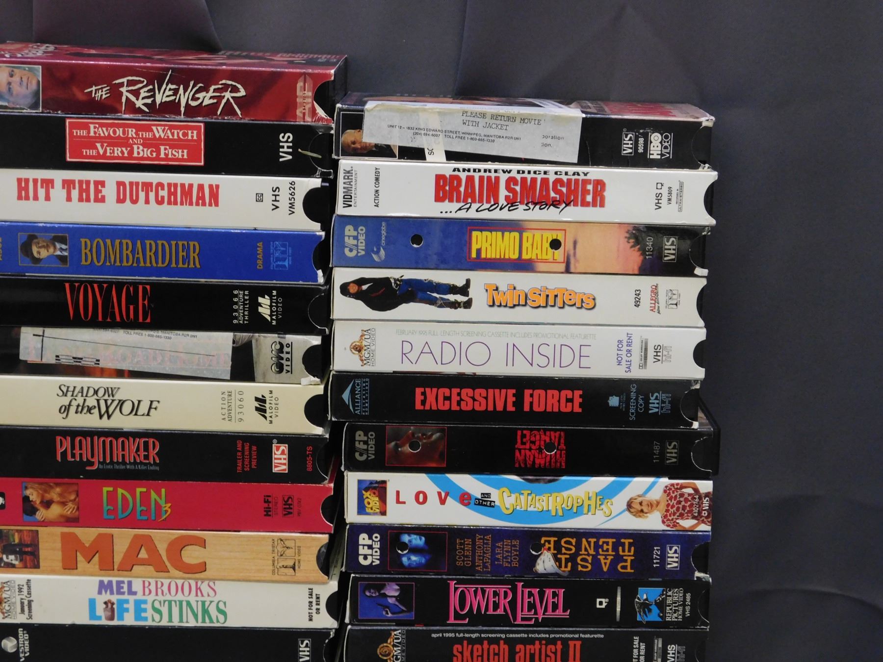 Lot of 50 Vintage Screener/Promo VHS Tapes Assorted Genres and Titles