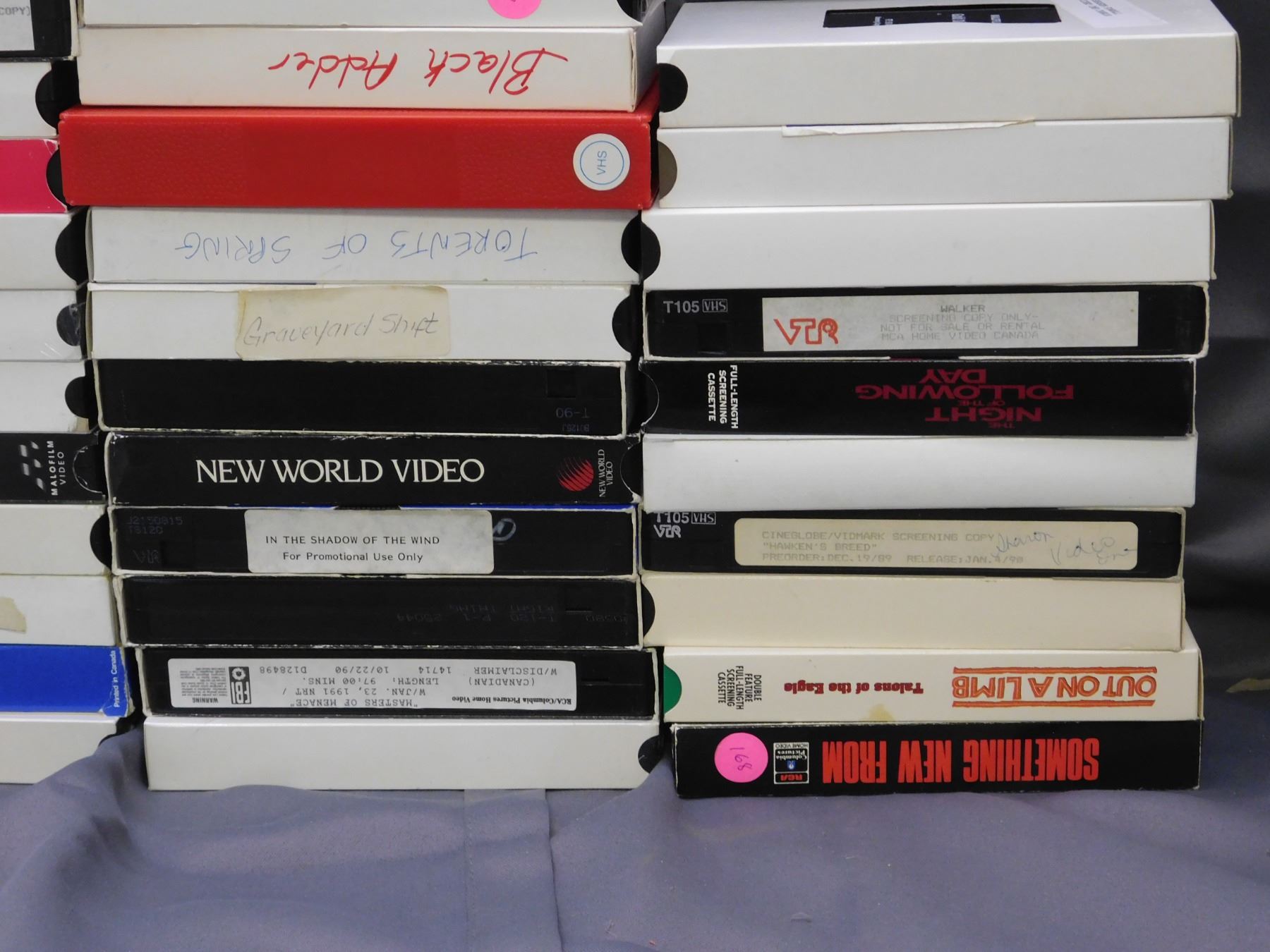 Lot of 50 Vintage Screener/Promo VHS Tapes Assorted Genres and Titles
