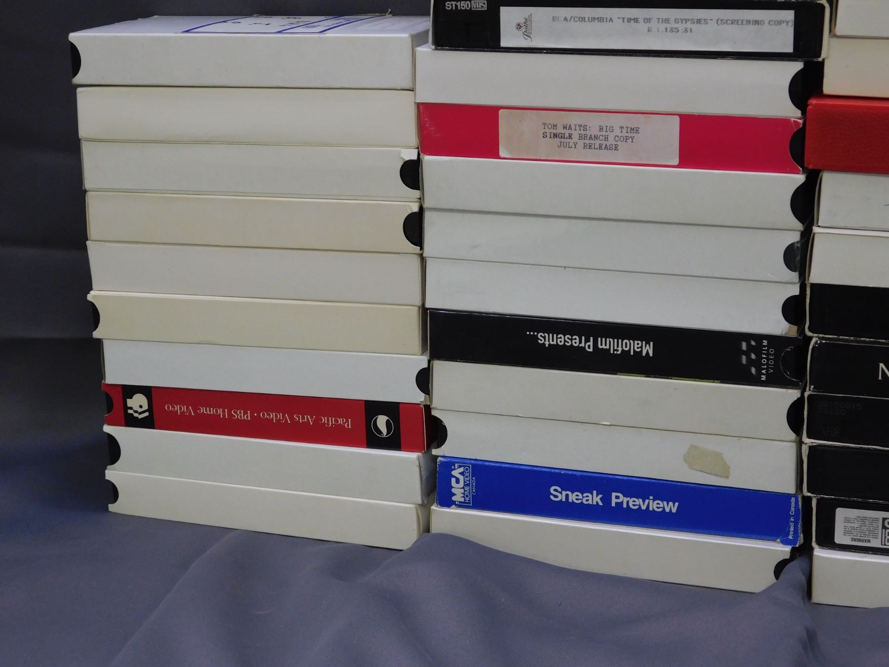 Lot of 50 Vintage Screener/Promo VHS Tapes Assorted Genres and Titles