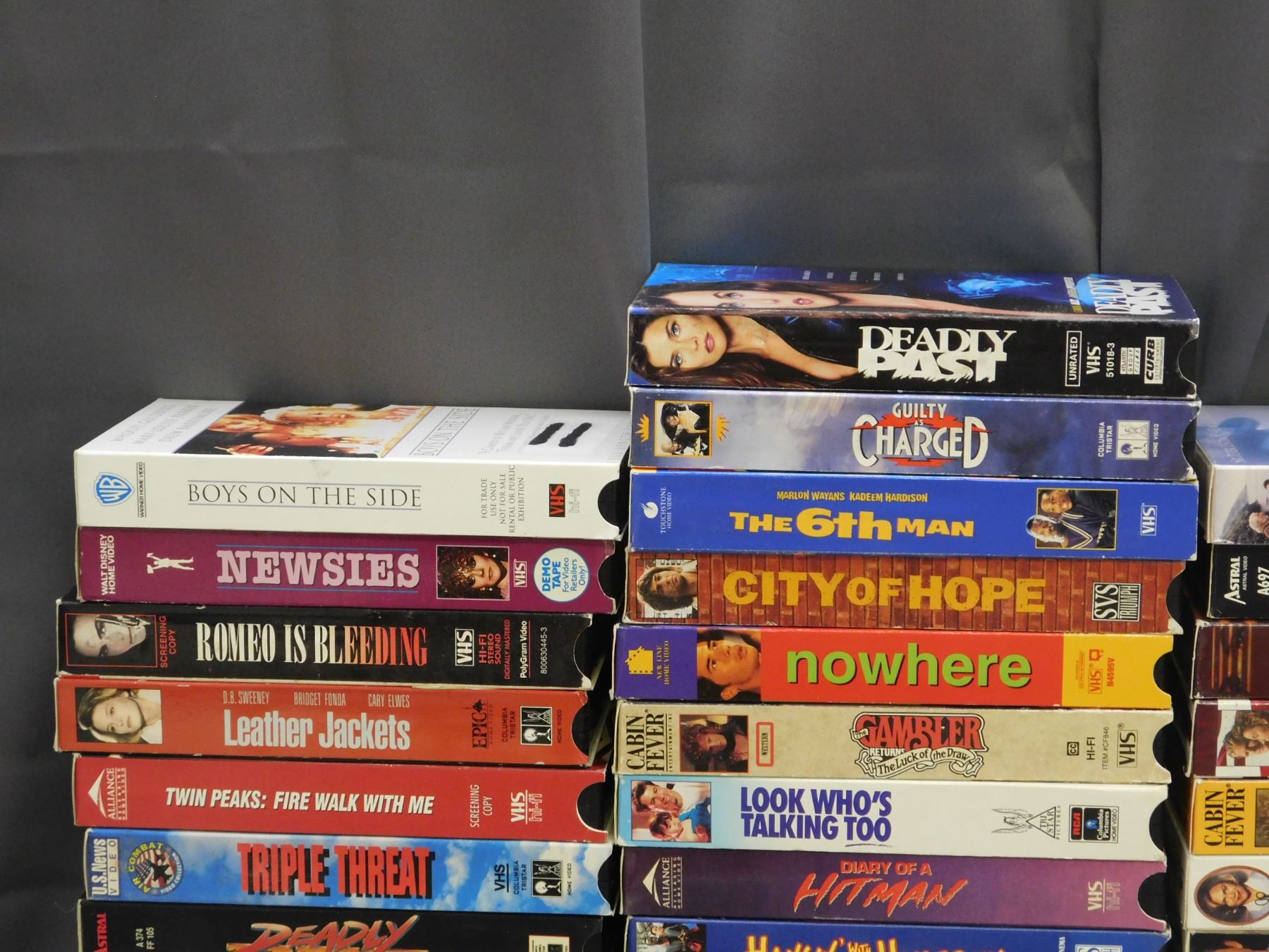 Lot of 50 Vintage Screener/Promo VHS Tapes Assorted Genres and Titles