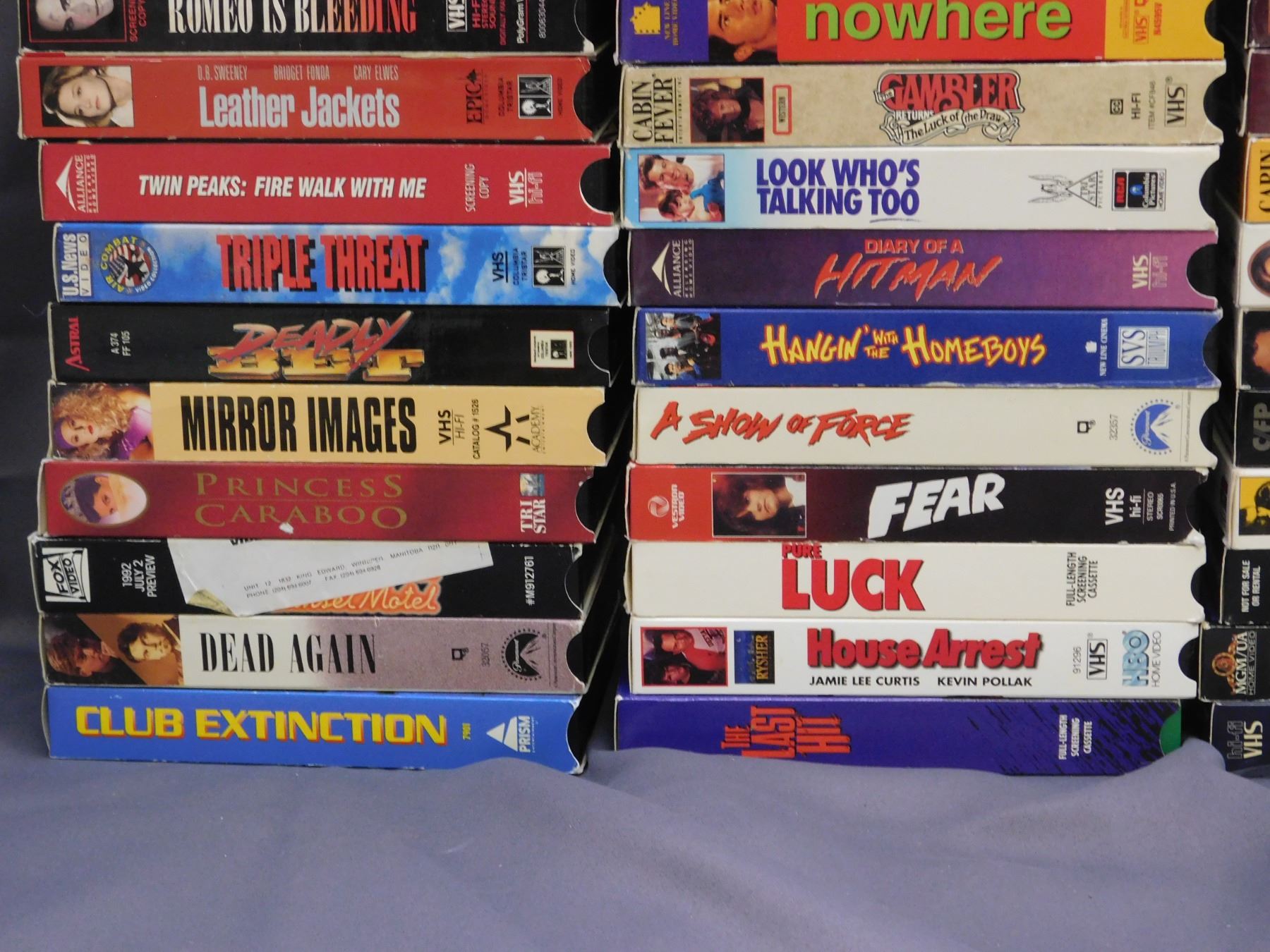 Lot of 50 Vintage Screener/Promo VHS Tapes Assorted Genres and Titles