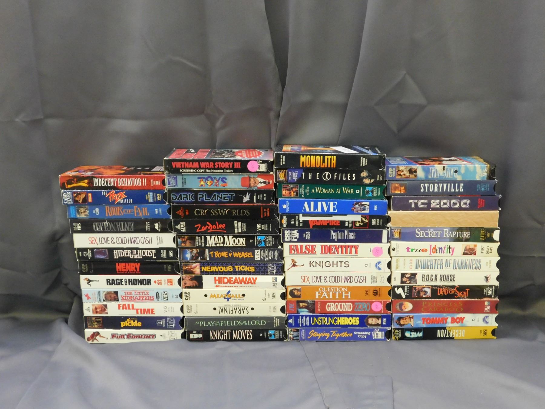 Lot of 50 Vintage Screener/Promo VHS Tapes Assorted Genres and Titles