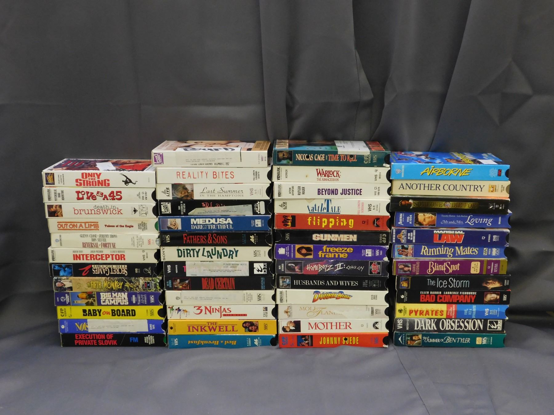 Lot of 50 Vintage Screener/Promo VHS Tapes Assorted Genres and Titles
