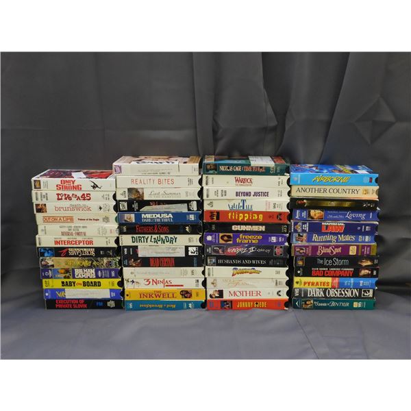 Lot of 50 Vintage Screener/Promo VHS Tapes Assorted Genres and Titles