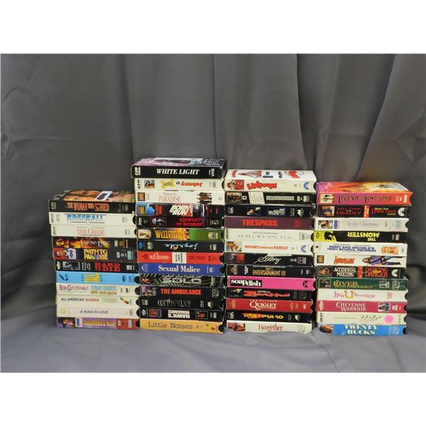 Lot of 50 Vintage Screener/Promo VHS Tapes Assorted Genres and Titles