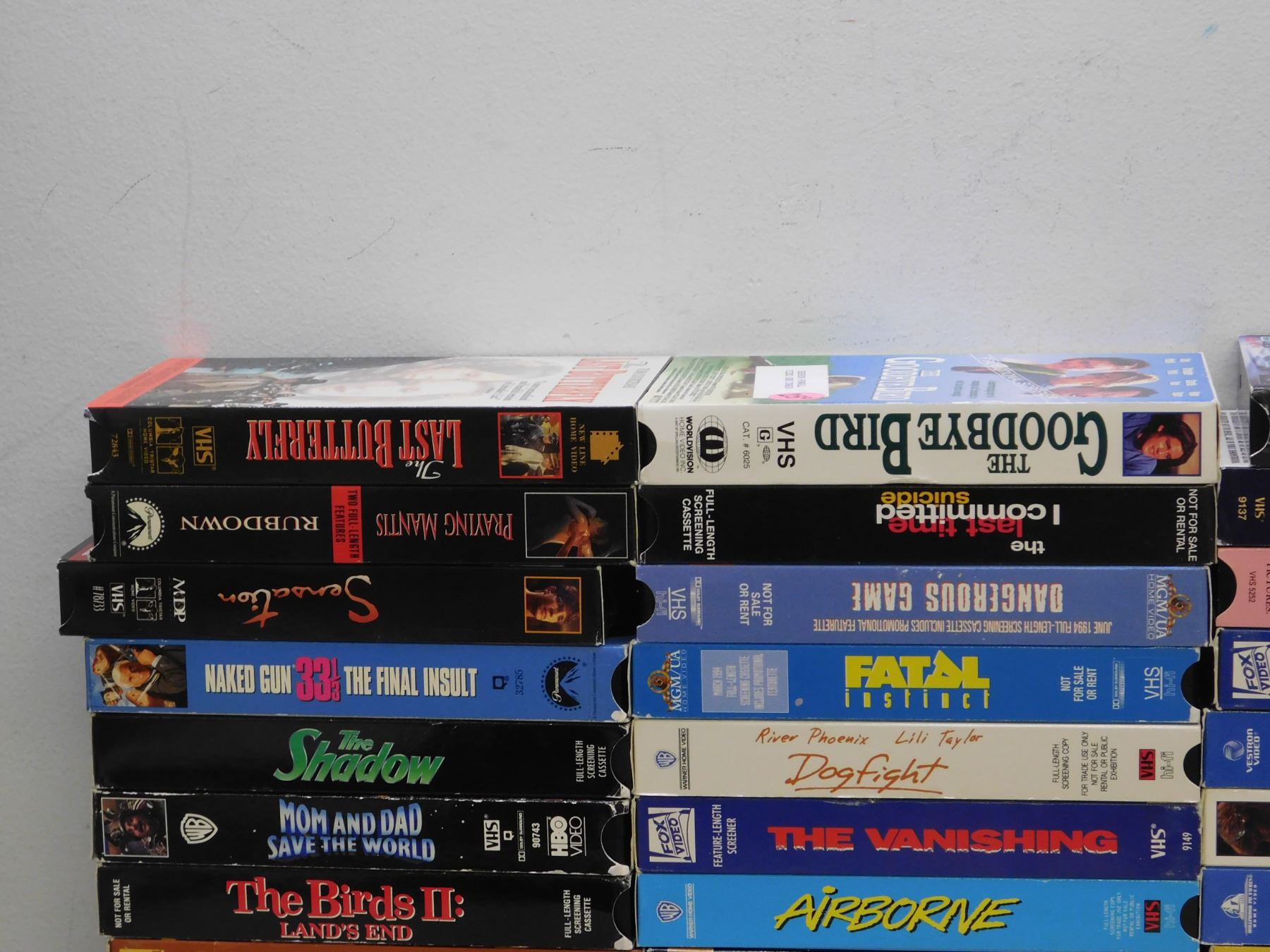 Lot of 50 Vintage Screener/Promo VHS Tapes Assorted Genres and Titles