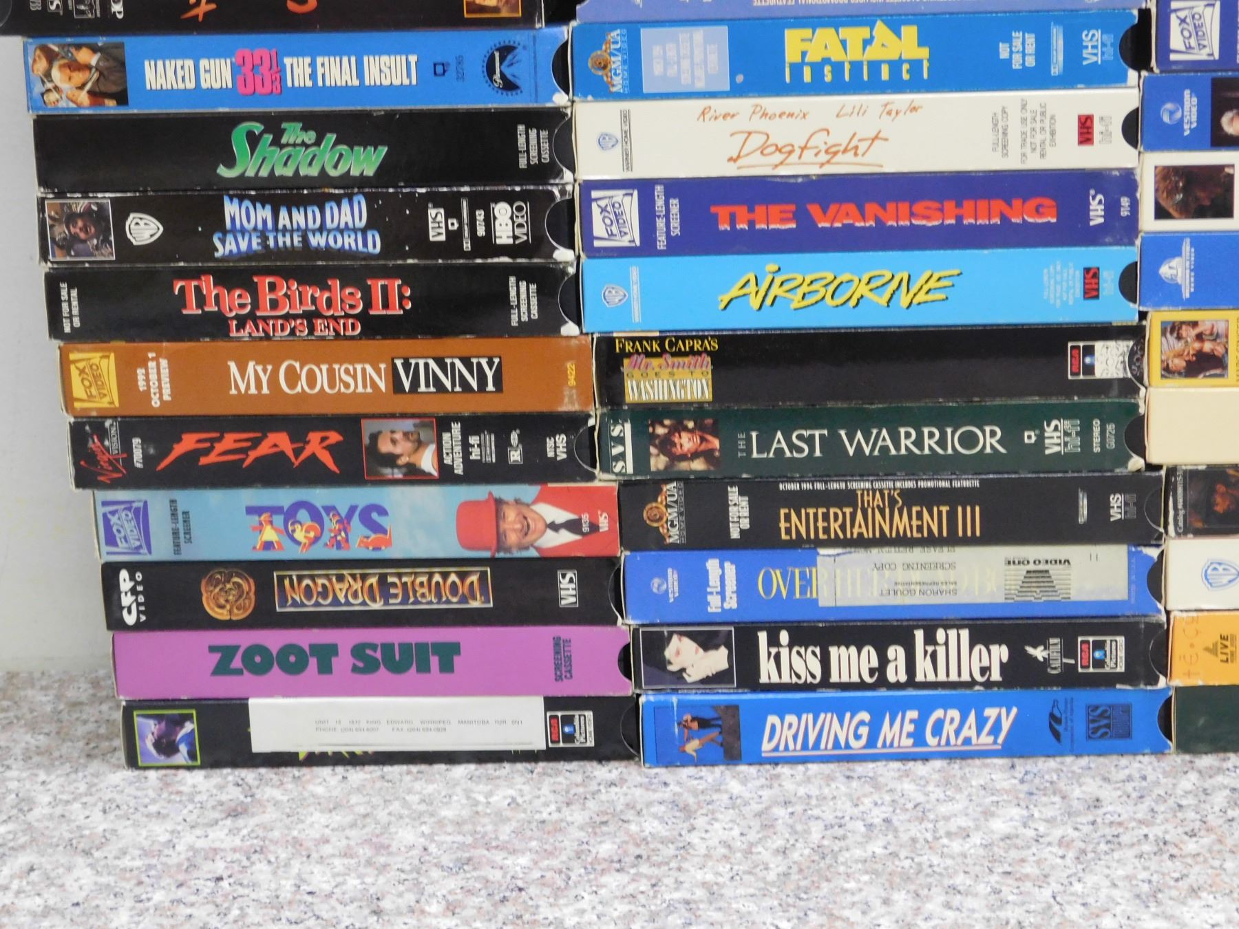 Lot of 50 Vintage Screener/Promo VHS Tapes Assorted Genres and Titles