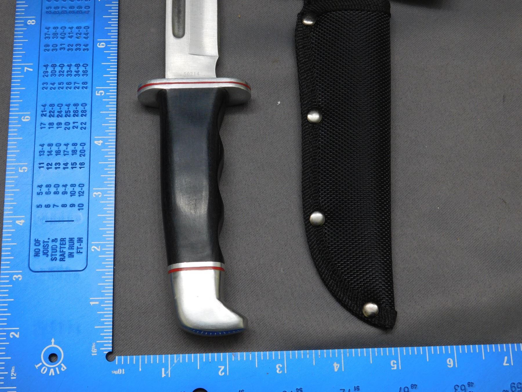 Buck Style Fixed Blade Hunting Knife Marked 50214 Stainless Steel with ...