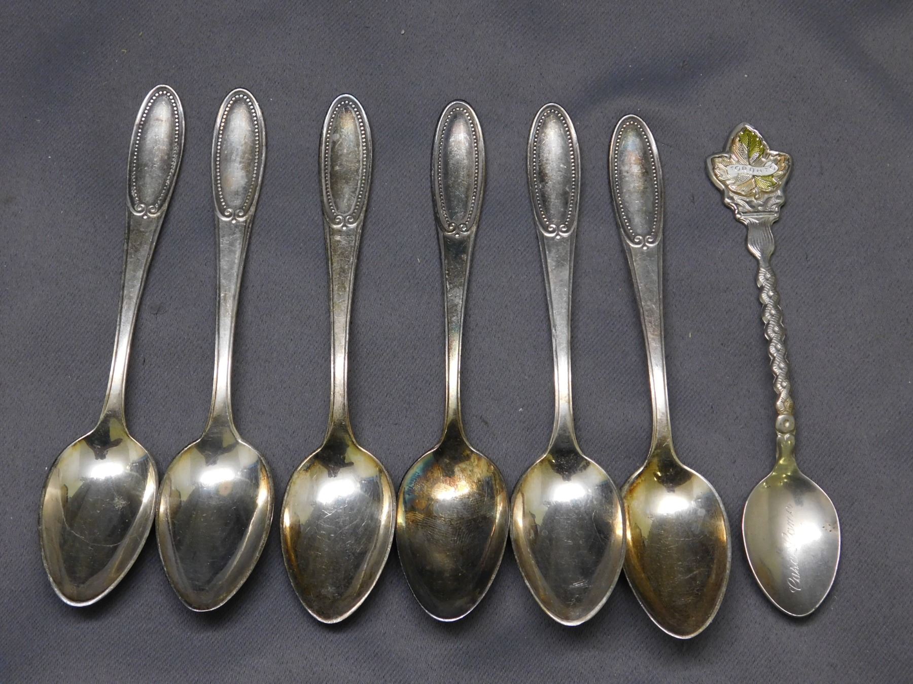 Lot of 7 Wellner Silbert AWS Albert Wellner + Sons Spoons and Toronto ...