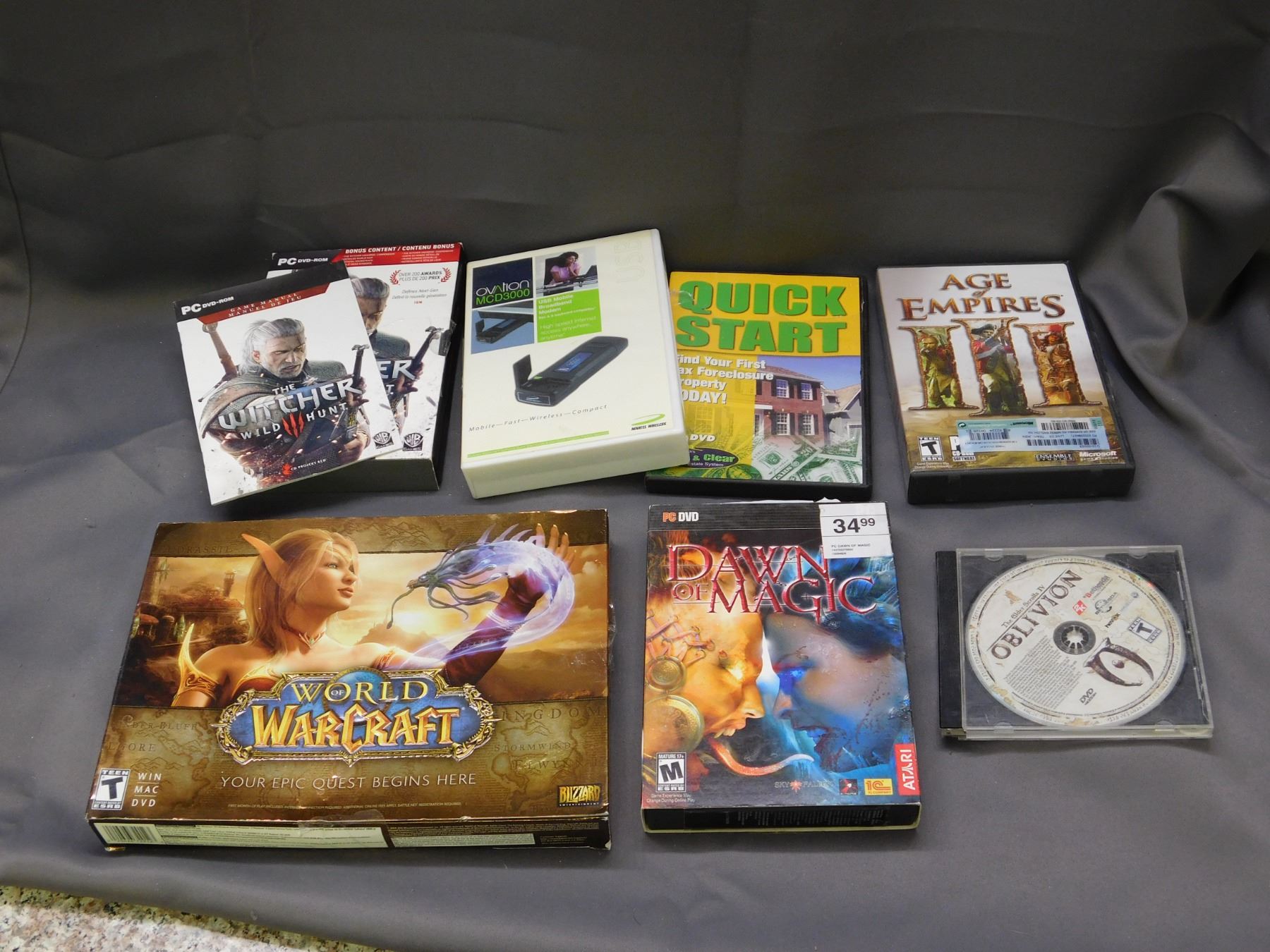 Lot of PC / Games World of Warcraft, Age of Empires, The Witcher III ...