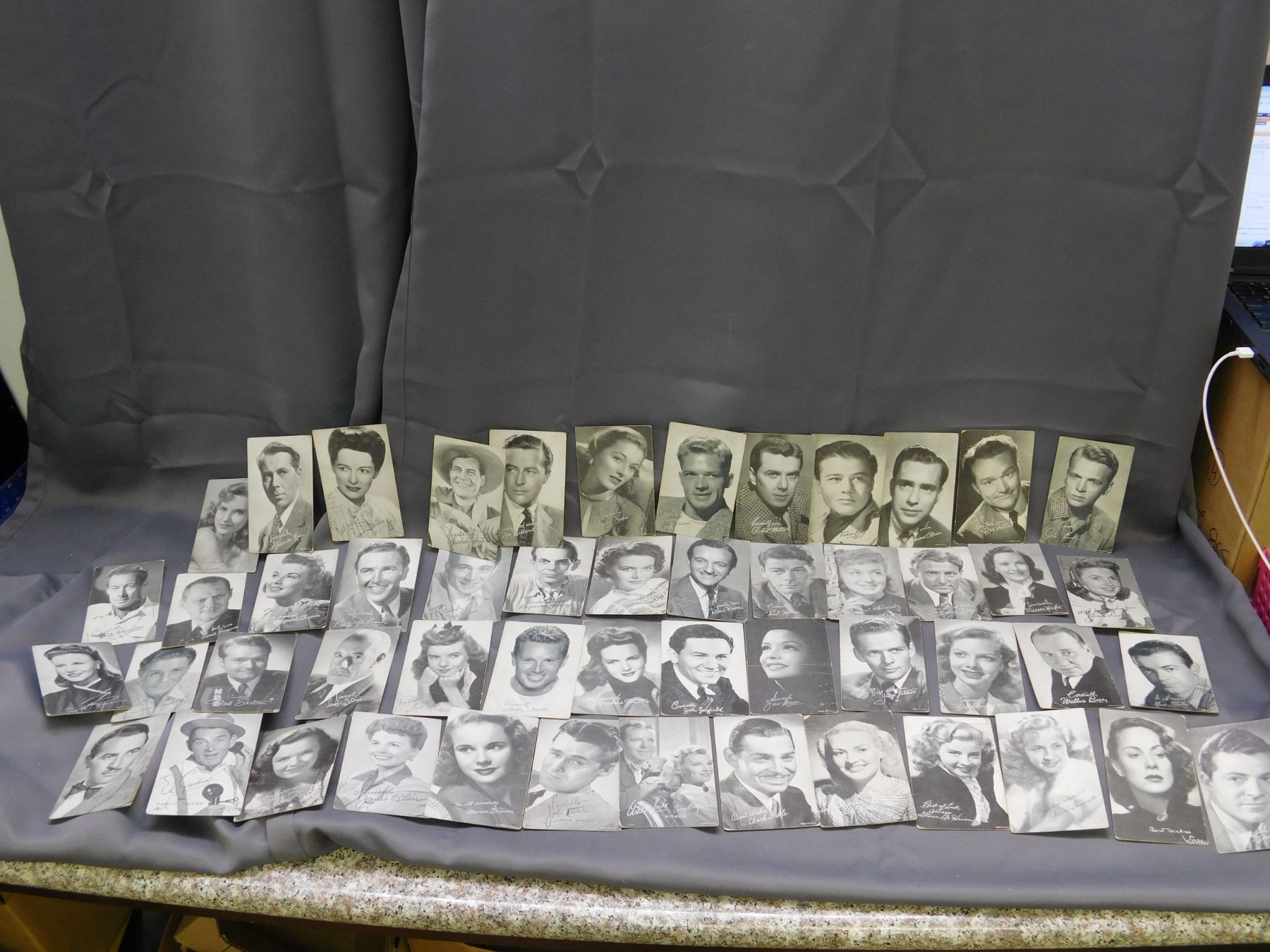 Lot of 50 1940s 50s Hollywood Star Arcade Cards Clark Gable