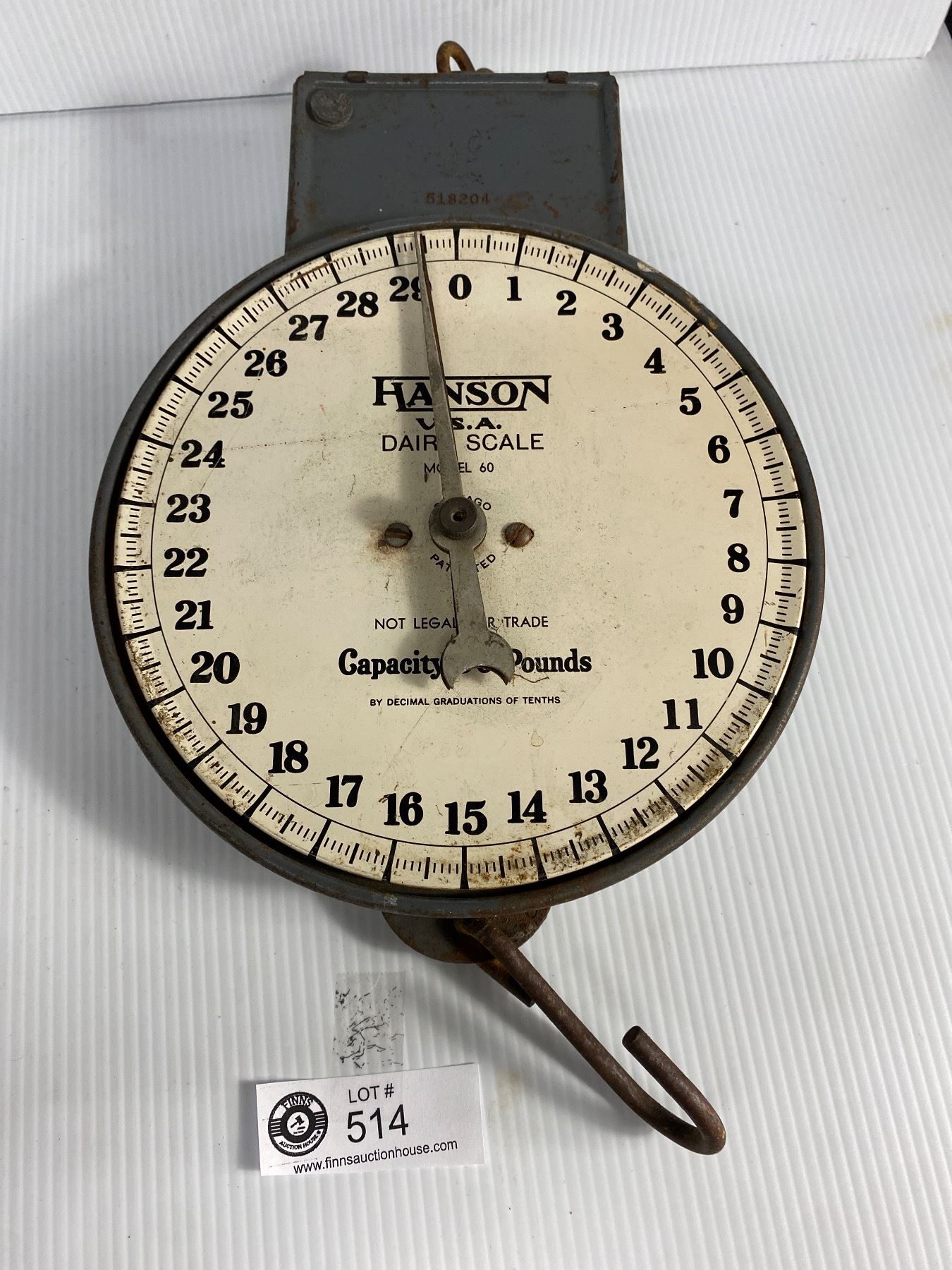 Vintage Hanson USA Dairy Scale