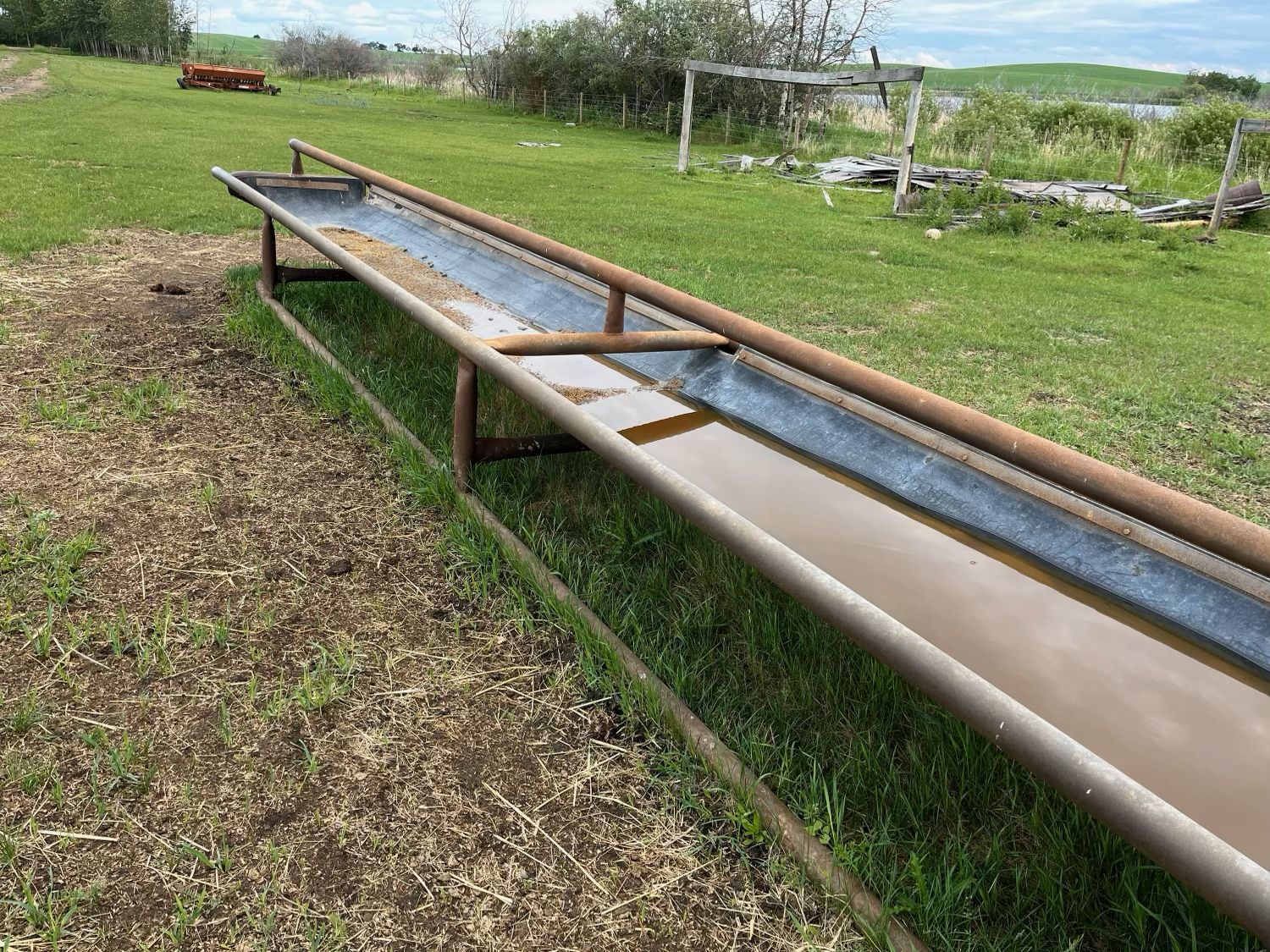 1 30Ft Cattle feeding trough