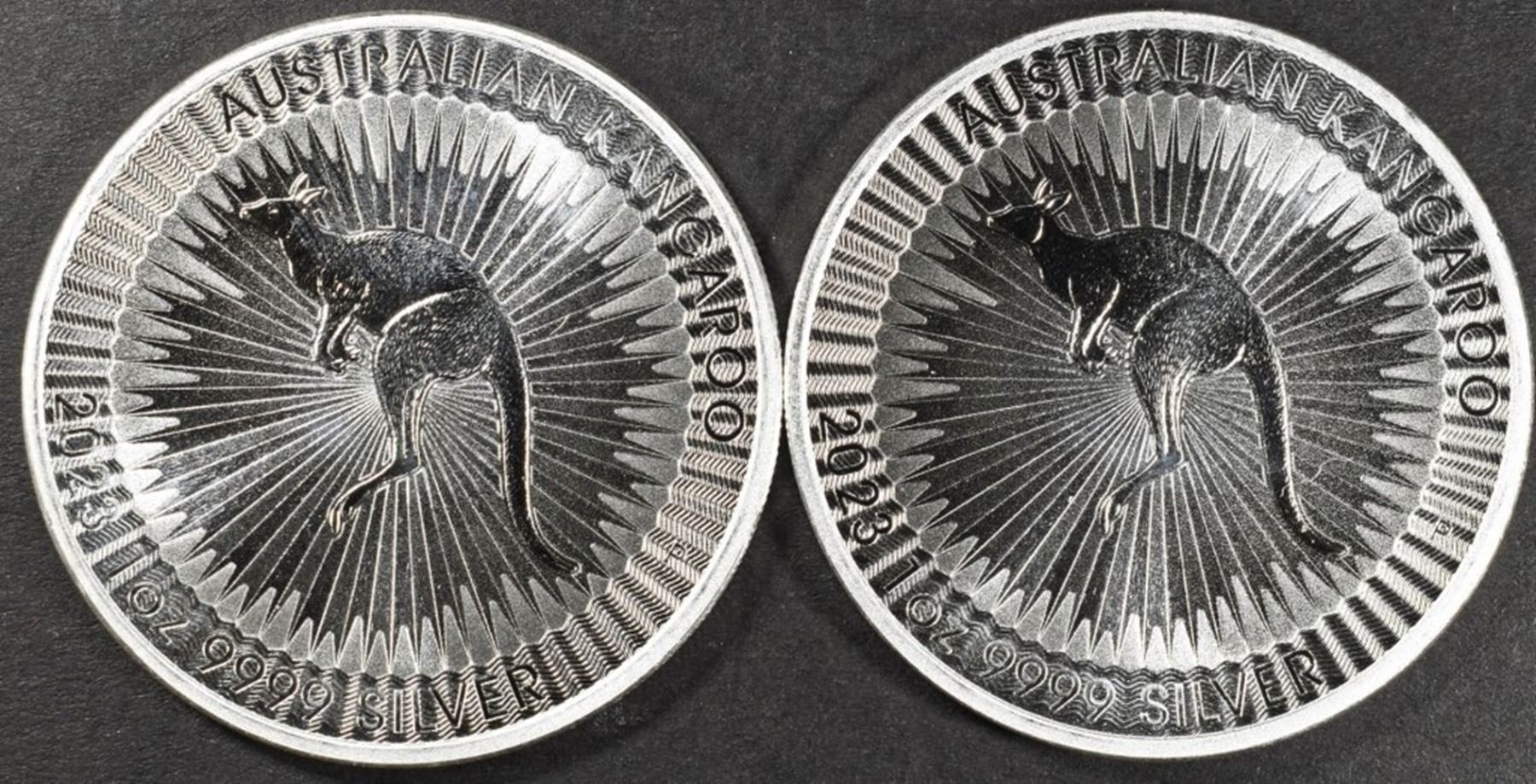 (2) 2023 AUSTRALIAN KANG 1 OZ SIL ROUNDS