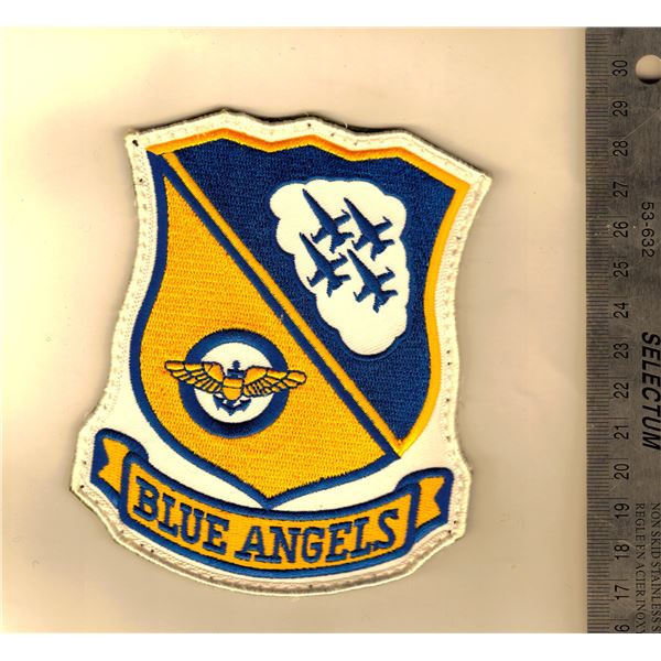 US NAVY BLUE ANGELS CUTOUT LARGE EMBROIDERED JACKET PATCH