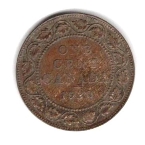 1920 Large Penny Canadian One Cent