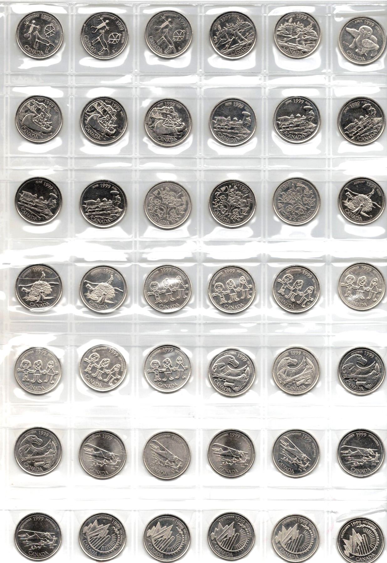 Page of Canadian Quarters