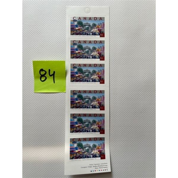 Canada National Exhibition Annual Fair 125th Anniversary Stamps (6 Stamps)