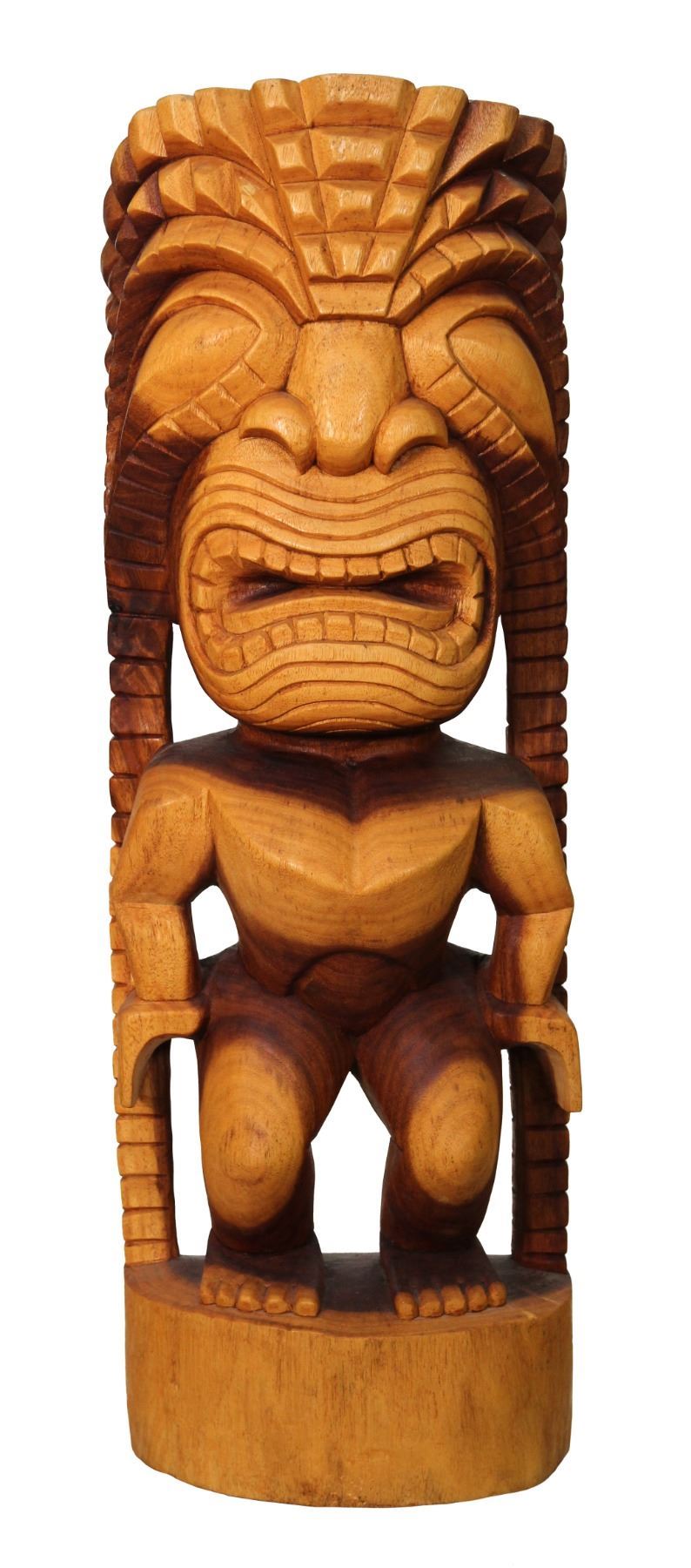 LARGE IMPRESSIVE KU: GOD OF WAR HAWAIIAN CARVED TIKI. - Test Site