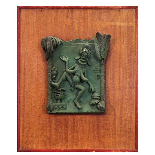 INCREDIBLE CHRIS MUELLER - 1955 DISNEYLAND ARTIST WALL HANGING ON FRAME ...