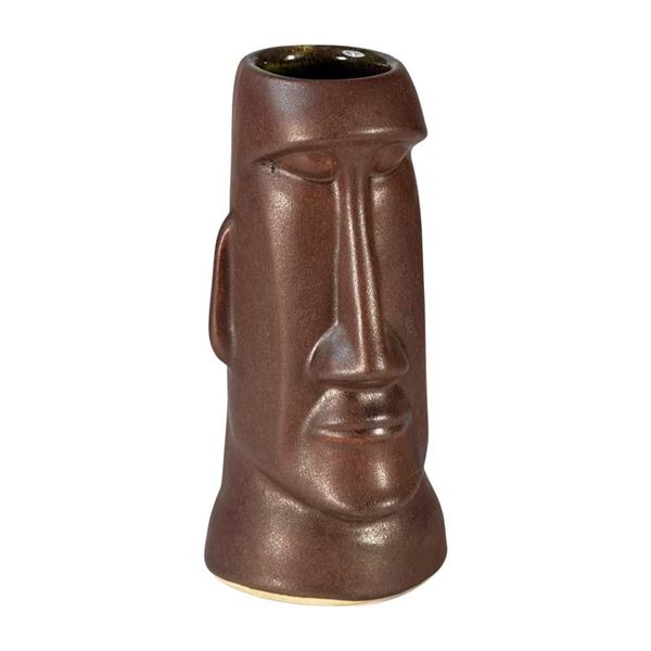 SATIN BROWN KAHIKI MOAI TIKI MUG by HOFFMAN POTTERY. - Test Site