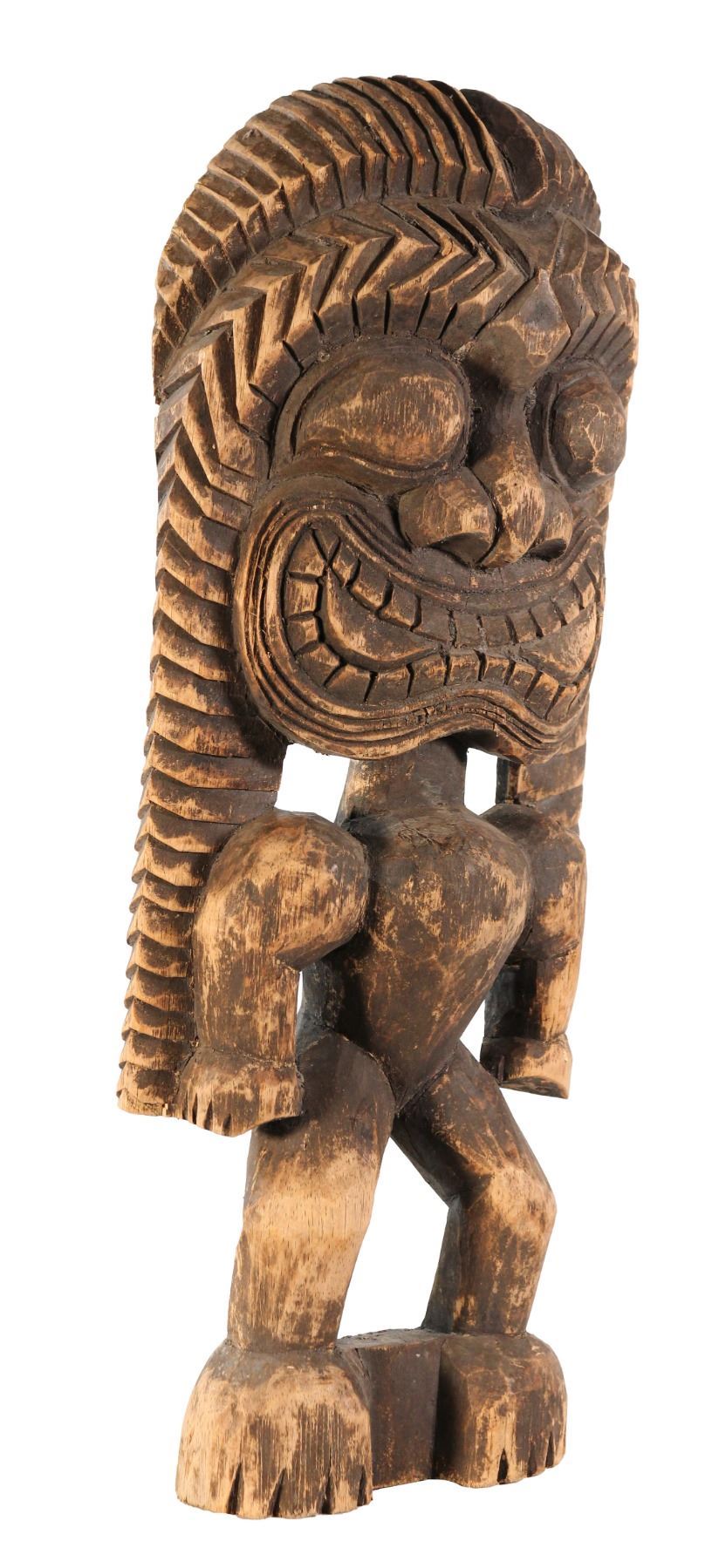 VINTAGE CARVED TOURIST KU WAR GOD TIKI FIGURE. - Test Site