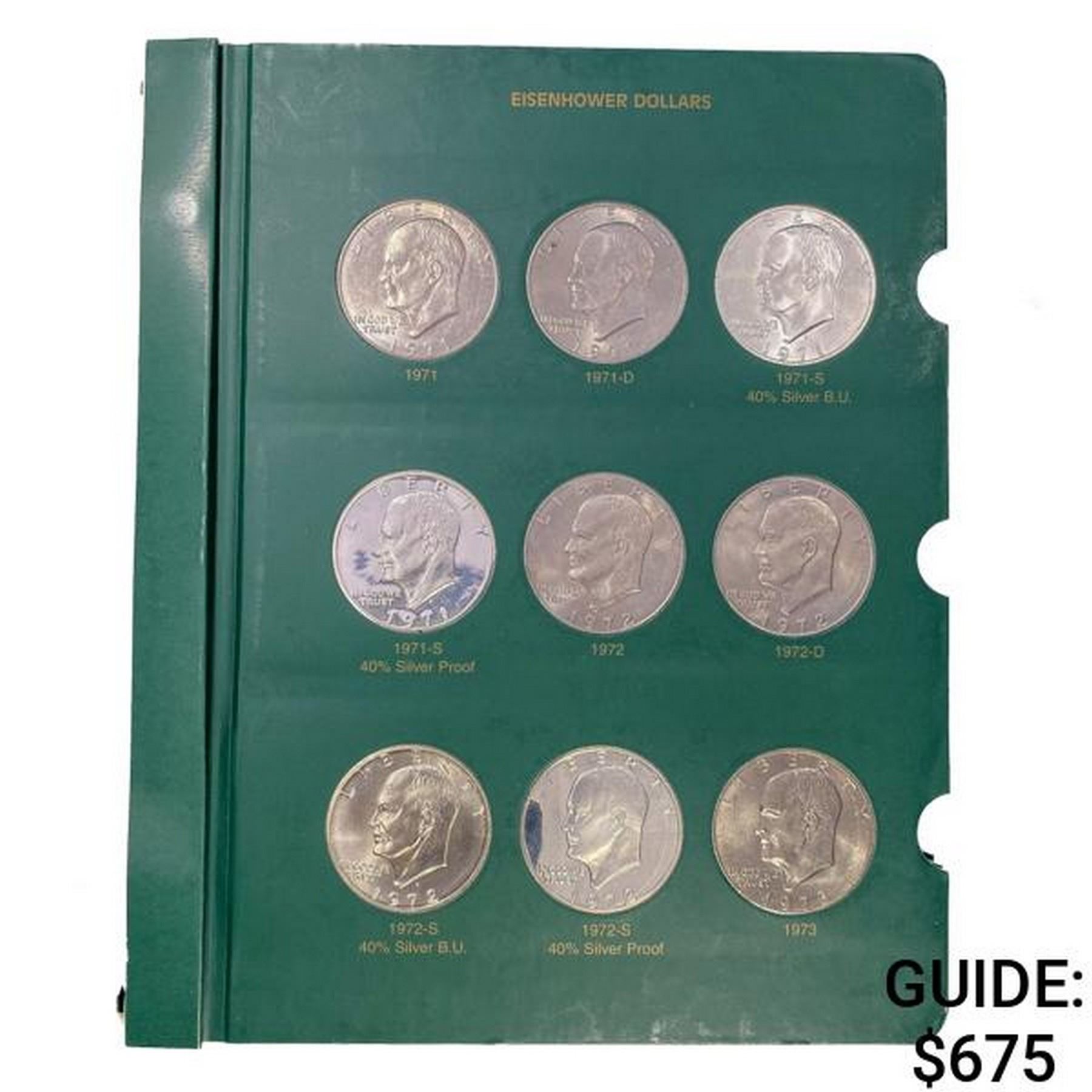 1971-1978 Eisenhower Silver Dollar Book ( Coins)