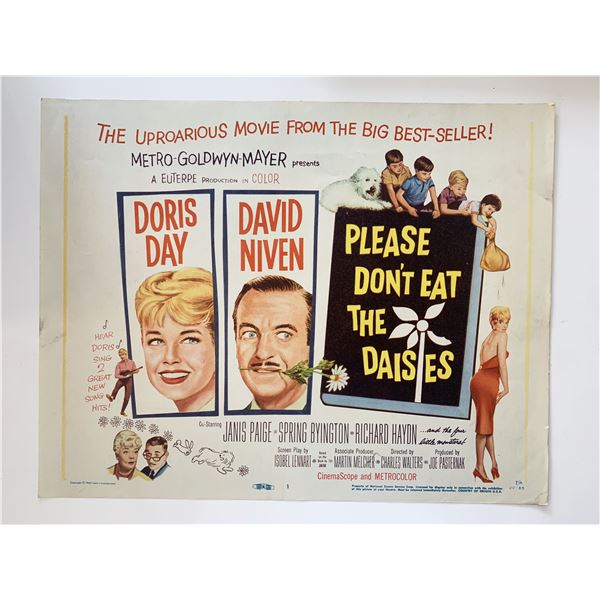 Please Don't Eat the Daisies original 1960 vintage lobby card. 11x14 inches