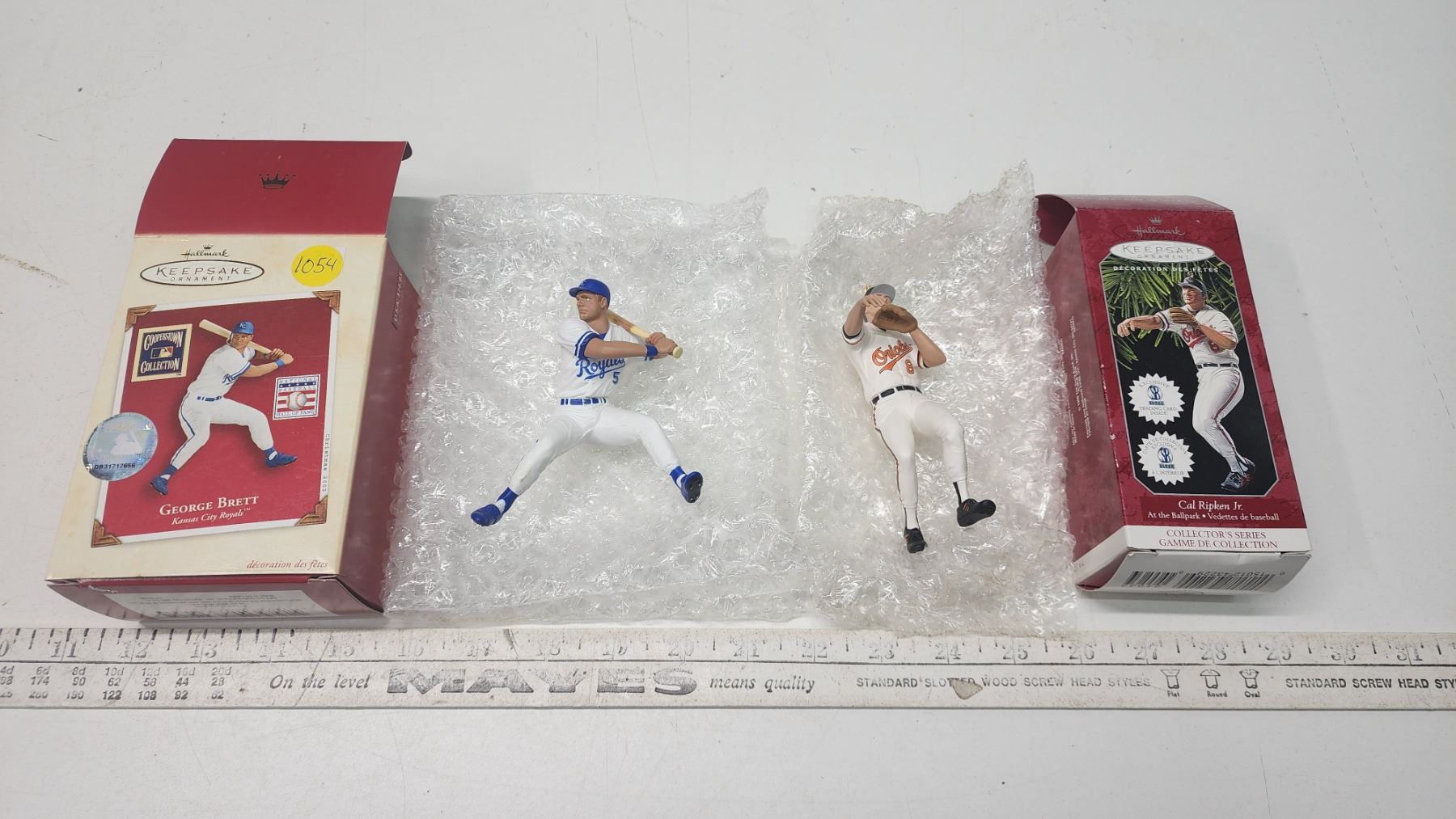Pair of Hallmark ornaments - Carl Ripken Jr. #3 & George Brett ...