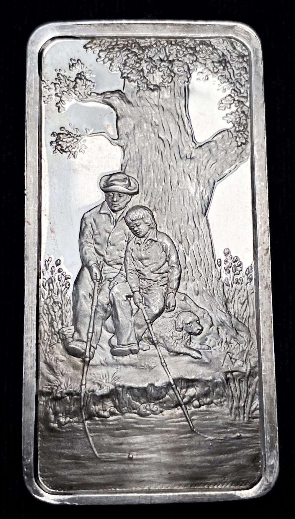 1974 Hamilton Mint "Under The Old Oak Tree" 1 ozt .999 Silver Bar