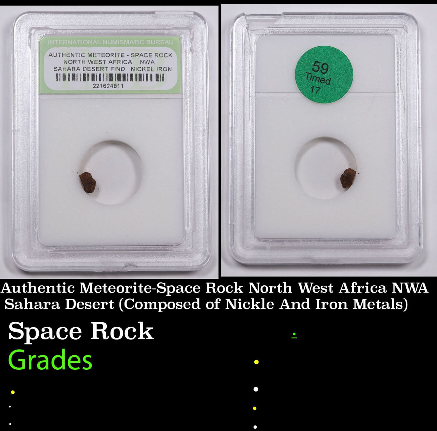 Authentic Meteorite-Space Rock North West Africa NWA Sahara Desert ...