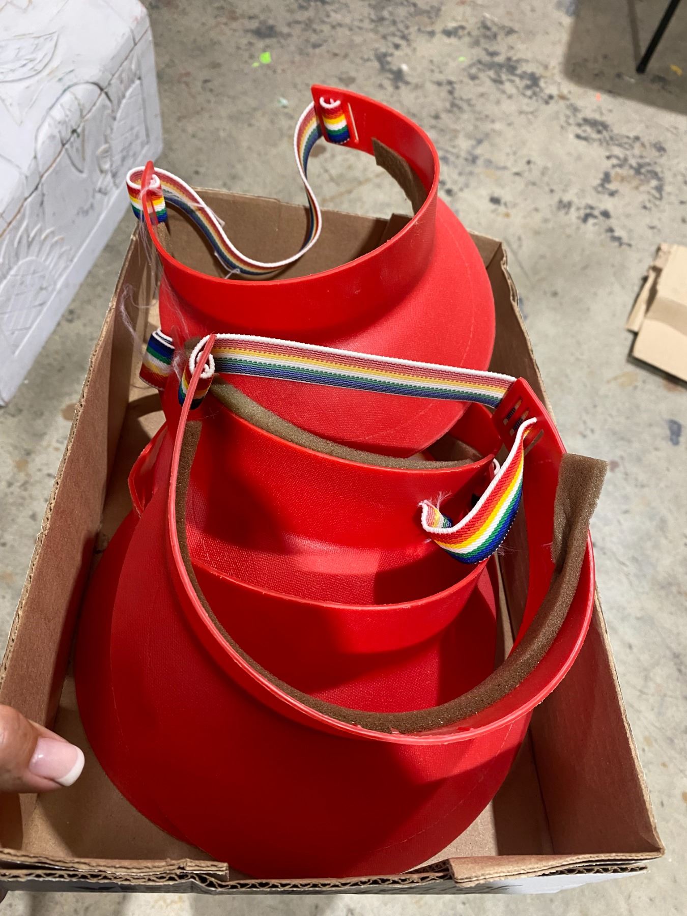 4 vintage visors