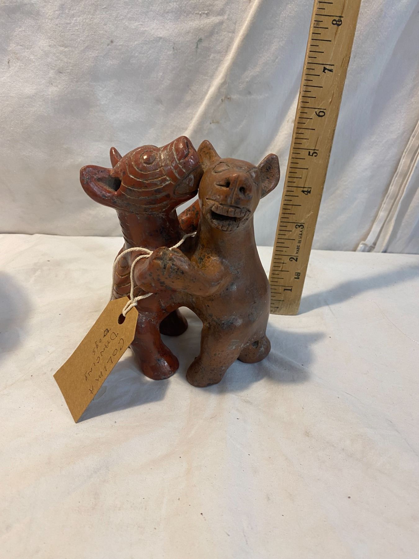 Colima dancing dogs pottery